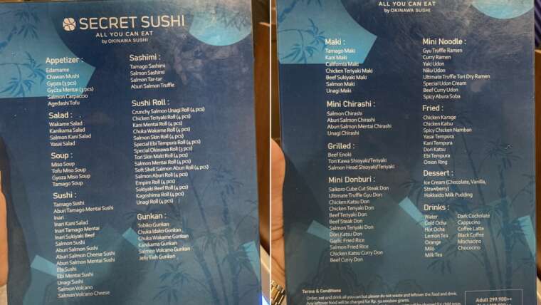 Mencoba All You Can Eat Sushi - Review Secret Sushi by Okinawa